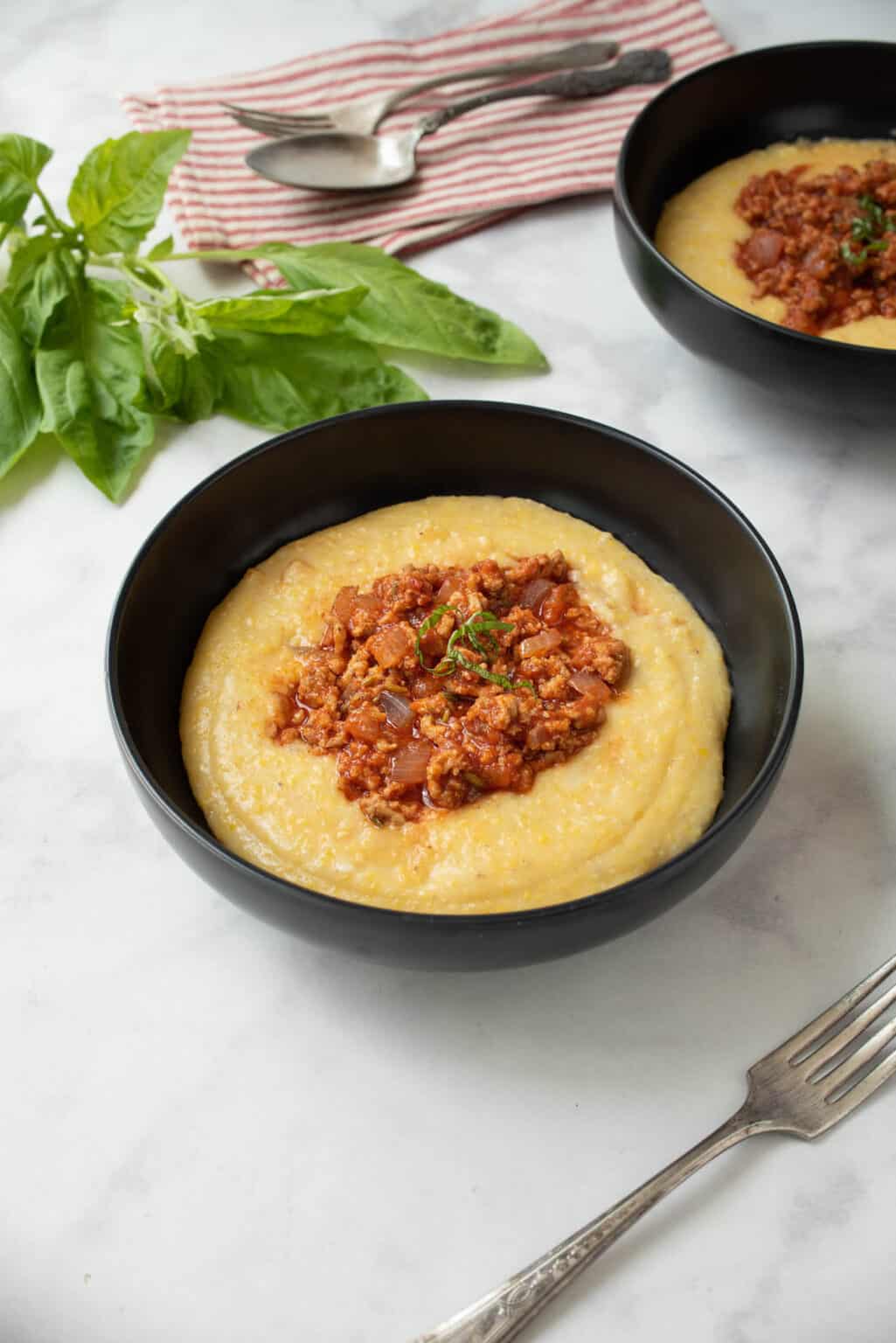 3 Cheese Polenta with Italian Sausage - Culinary Ginger