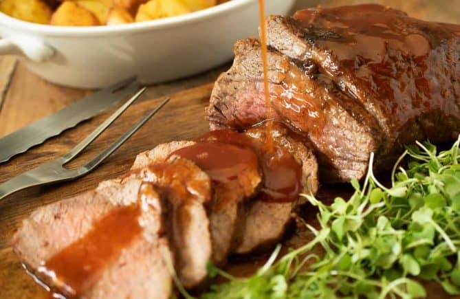Braised Tri Tip with Barbecue Sauce