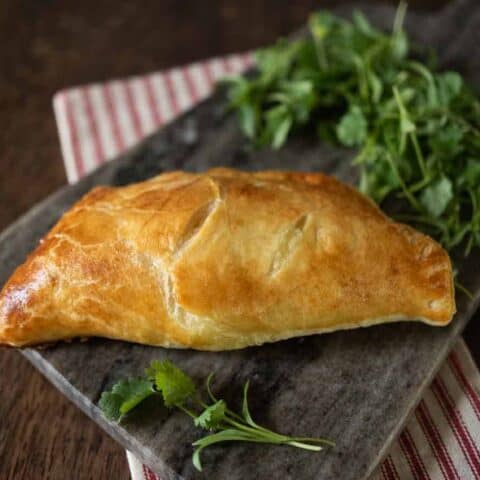 British Cheese and Onion Pasty - Culinary Ginger