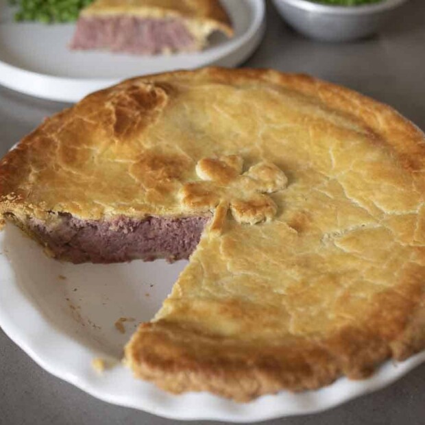 British Corned Beef and Potato Pie - Culinary Ginger