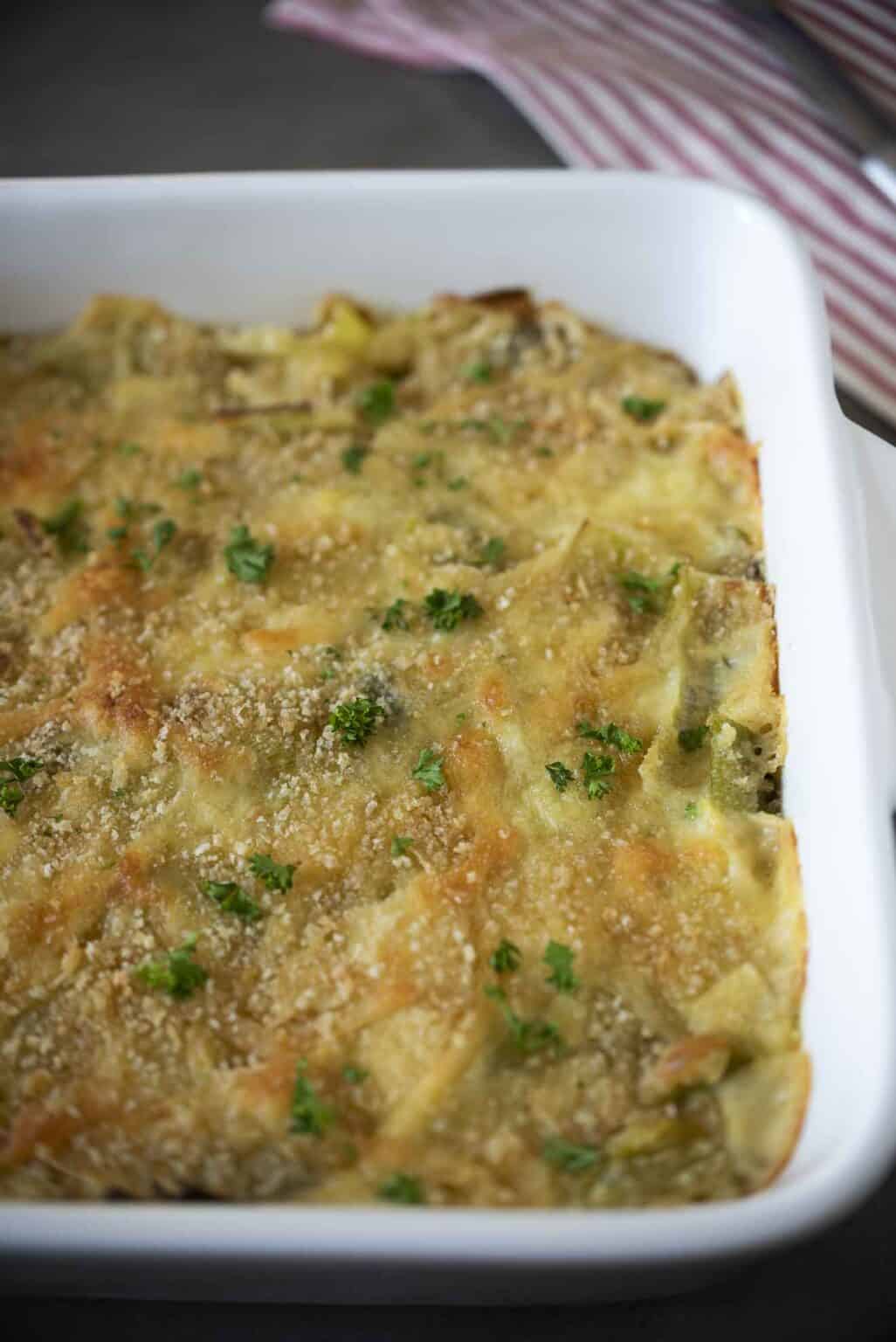 British Style Cheesy Leeks