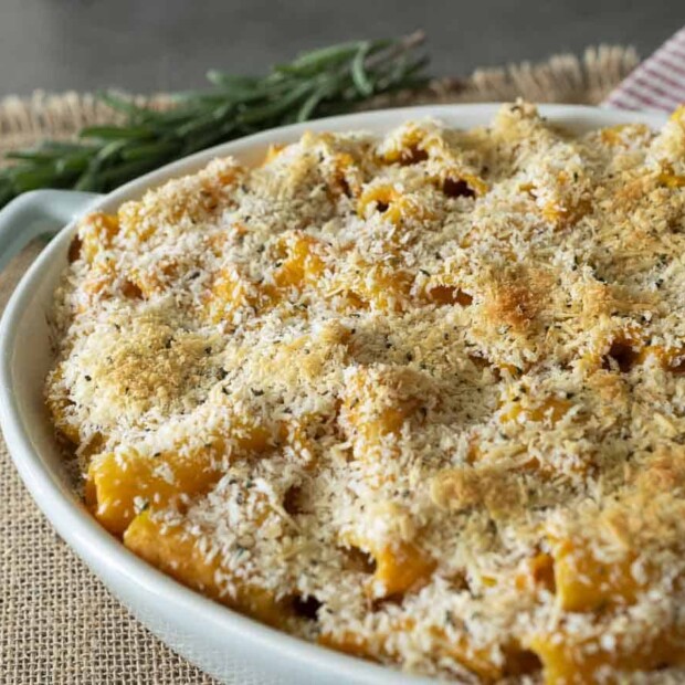 Brown Butter Sweet Potato Baked Pasta - Culinary Ginger