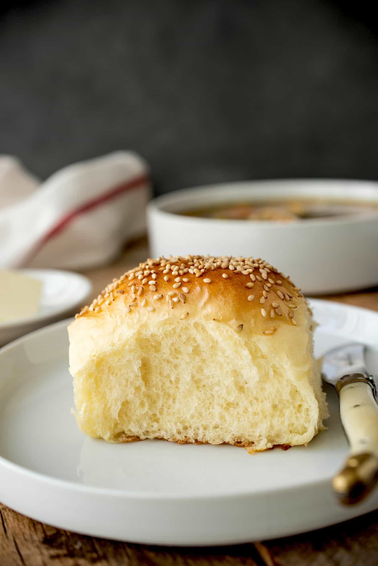 Easy Sesame Bread Rolls - Culinary Ginger
