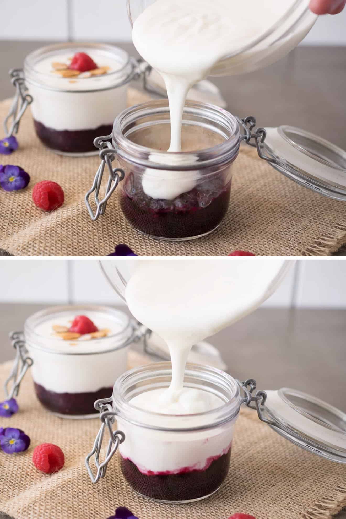 Homemade Fruit on the Bottom Yogurt
