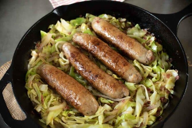 Italian Sausage and Cabbage - Culinary Ginger