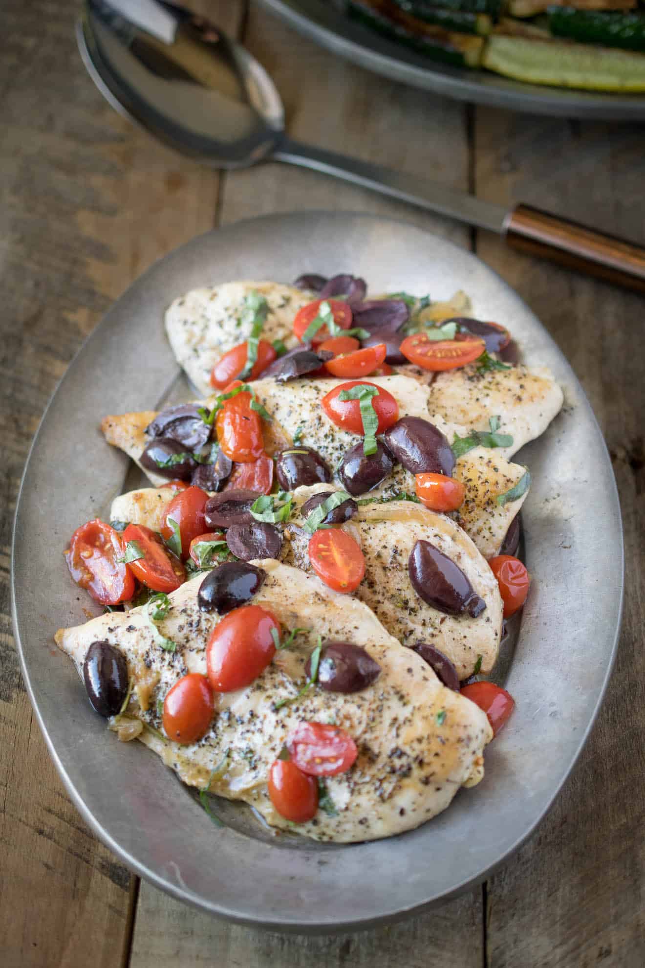 One Pan 30 Minute Chicken with Tomatoes & Olives