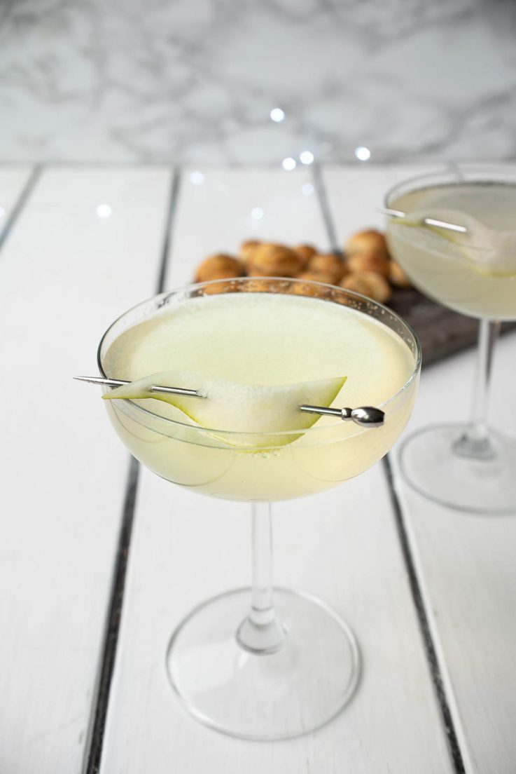Pear Ginger Champagne Cocktail