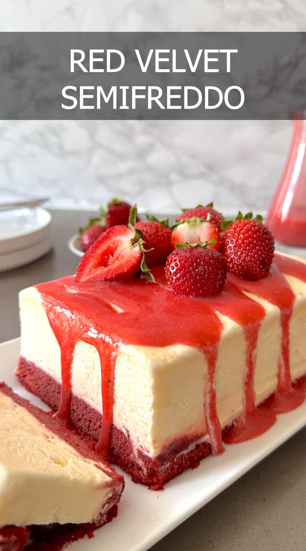 Strawberry Red Velvet Semifreddo