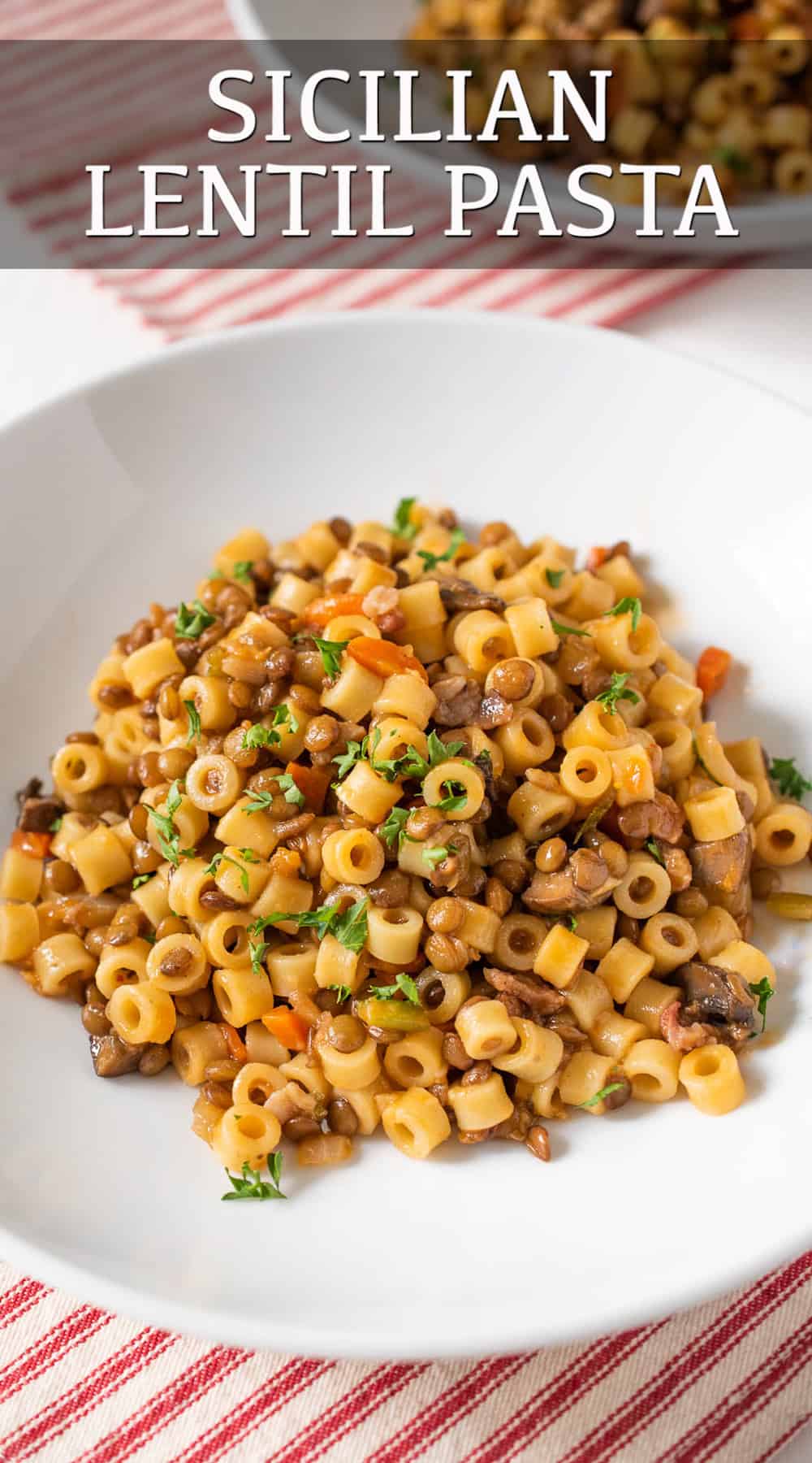 Sicilian Lentil Pasta - Culinary Ginger