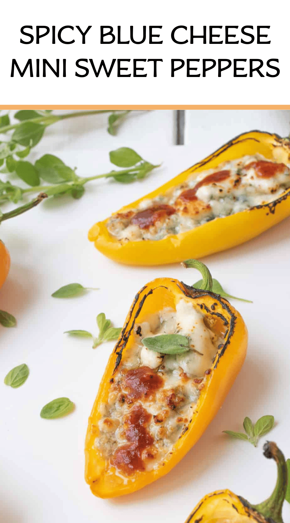 Spicy Blue Cheese Mini Sweet Peppers