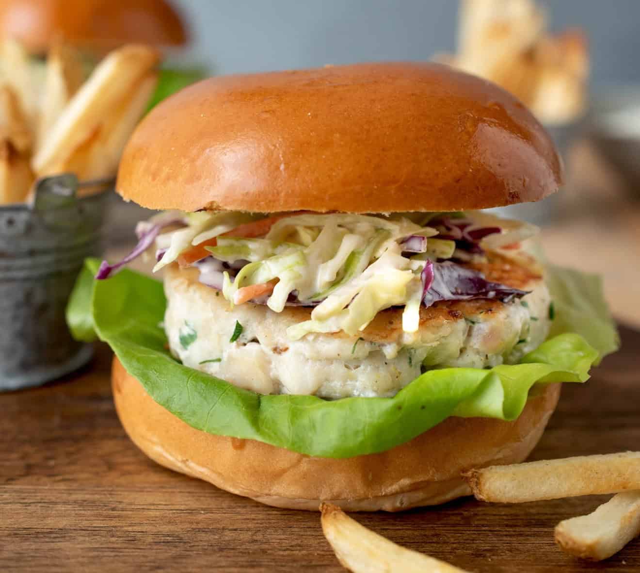 Halibut Fish Fillet Burger