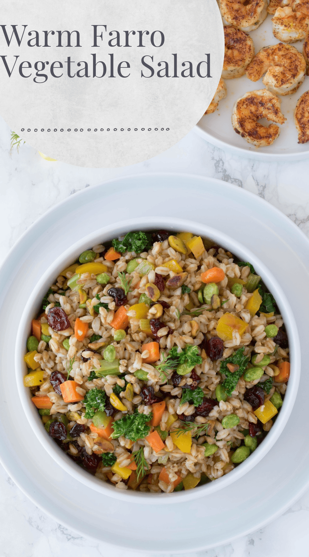Warm Farro Vegetable Salad - Culinary Ginger
